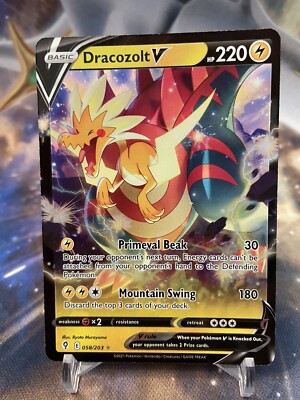 Pokémon TCG Dracozolt V Evolving Skies 058/203 Holo Ultra Rare | eBay