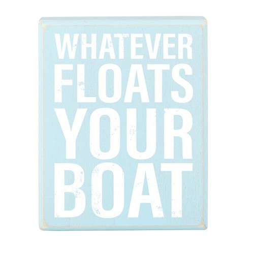Wooden Box Sign Decorative Funny Wood Boxes Signs 4in W x 5in H Floats ...