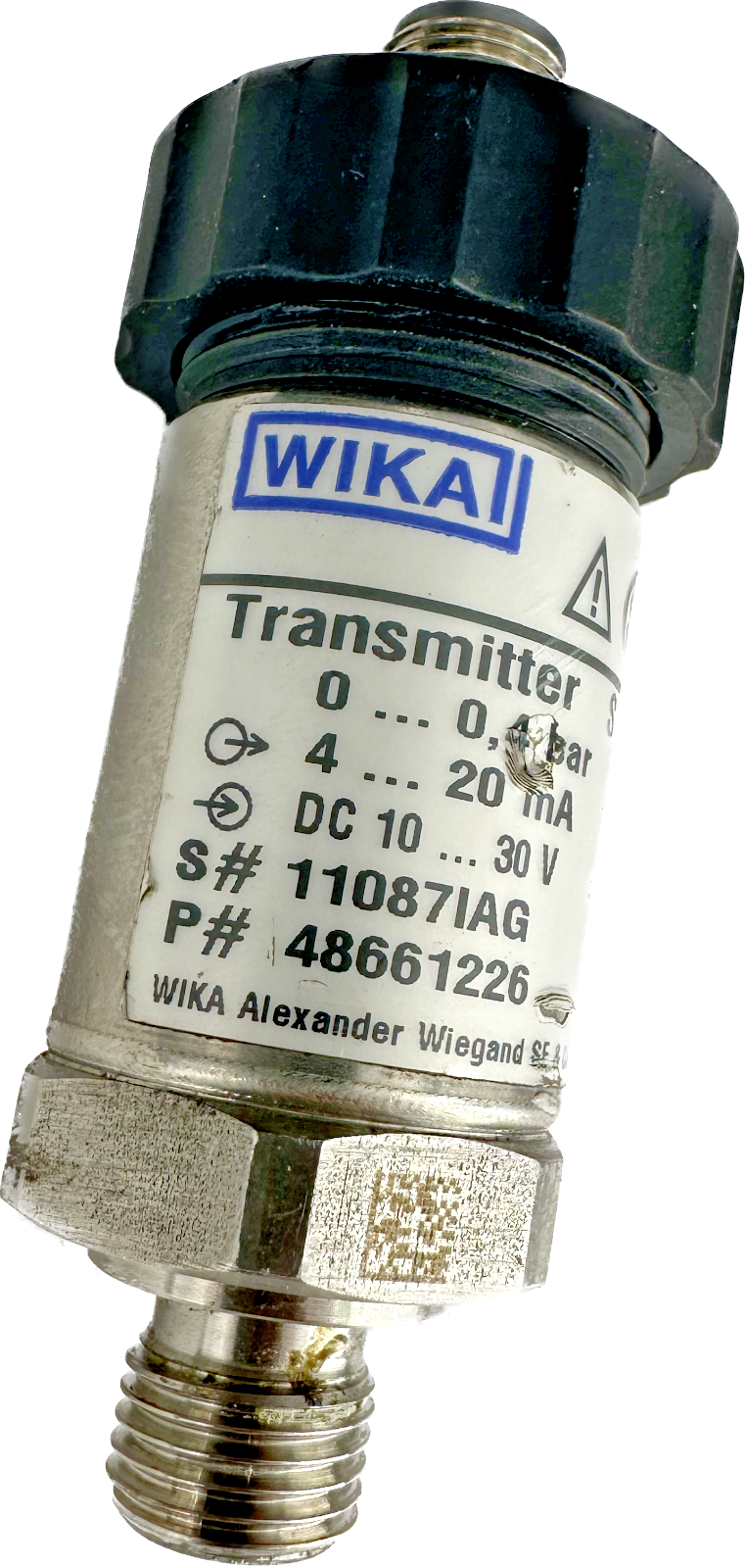 S-10 Pressure Transmitter 4..20mA DC 10..30V WIKA S# 11087IAG P ...