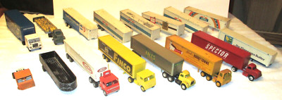 LOT OF MOSTLY WINROSS TRUCKS & TRAILERS, AND A COUPLE OF RALSTOYS ...