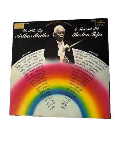 40 Hits By Arthur Fiedler Boston Pops 4 Record Set Lp Record Box Set ...