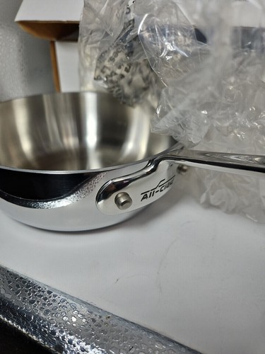 All Clad Stainless Steel 1 Qt Quart Saucier Sauce Pan Cookware No Lid ...