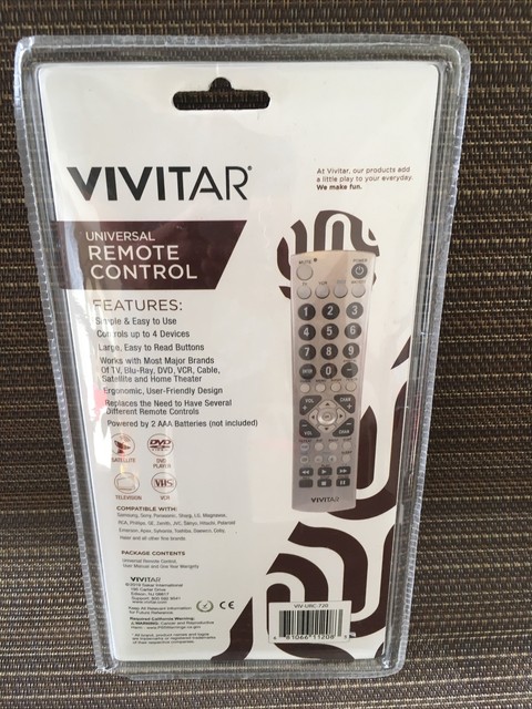 Vivitar 4 Device Universal Remote #viv-urc-720 for sale online | eBay