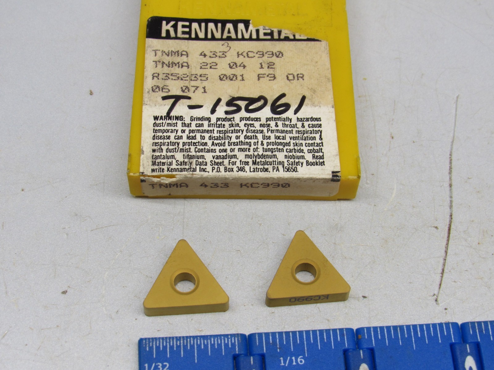 KENNAMETAL TNMA-433 CARBIDE INSERTS GRADE KC990 (10 PCS. NEW) | eBay