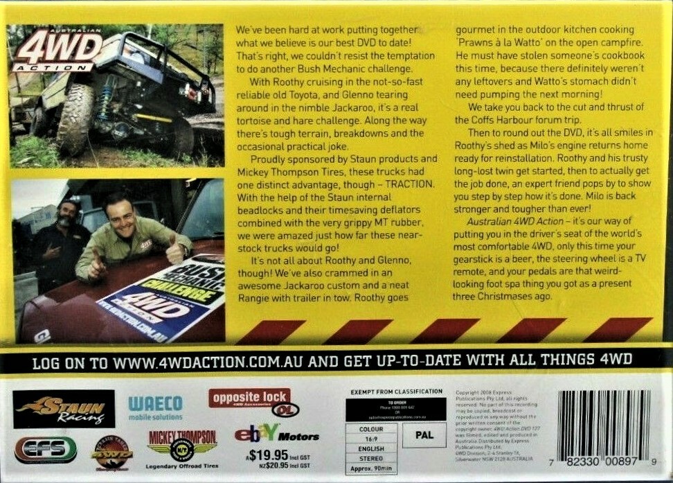 AUSTRALIAN 4WD ACTION Bush Mechanic Challenge Part 1 DVD 127 TV SERIES ...