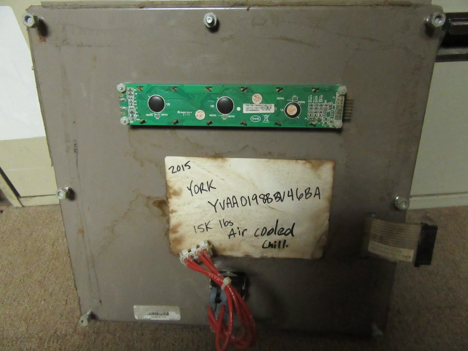 YORK CONTROL PANEL FOR 15K AIR COOLED CHILLER 024-34980-000 | eBay