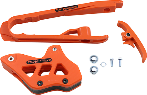T.M. DESIGNWORKS - DCK-KT4-OR - Chain Guide and Slider Kit for KTM 250 ...