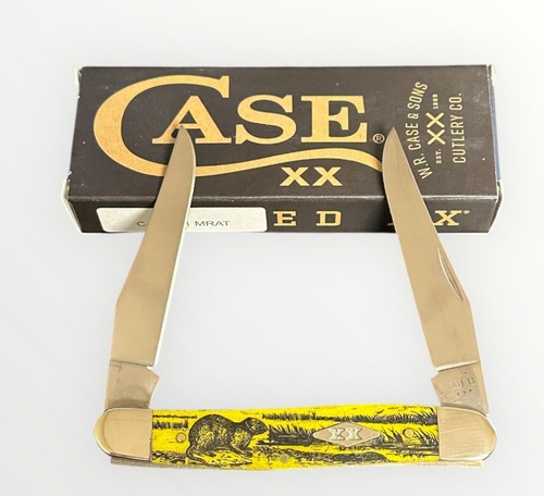 Case XX USA 2025 Yellow Bone MUSKRAT 1/500 Diamond XX Muskrat Pocket ...