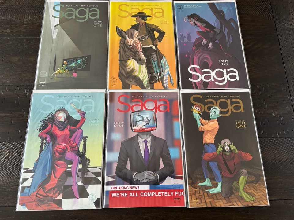 Saga Comic Lot #31, 43-72 Brian K Vaughan Fiona Staples NM-/NM Set | eBay