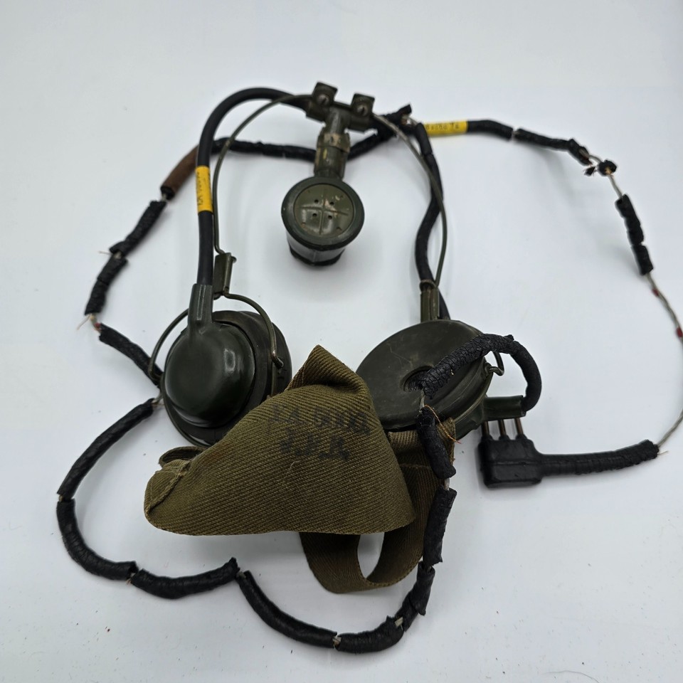 WW2 British Army Radio Headset YA5000 YA7225 ZA33858 w/ Boom Mic – Rare ...