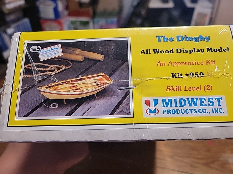 The Dinghy Model Kit Midwest Products, Vintage Wood NEW SEALED | eBay