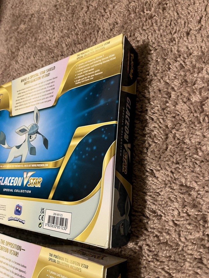 Pokémon TCG Glaceon & Leafeon VSTAR Special Collection Box SETS ...