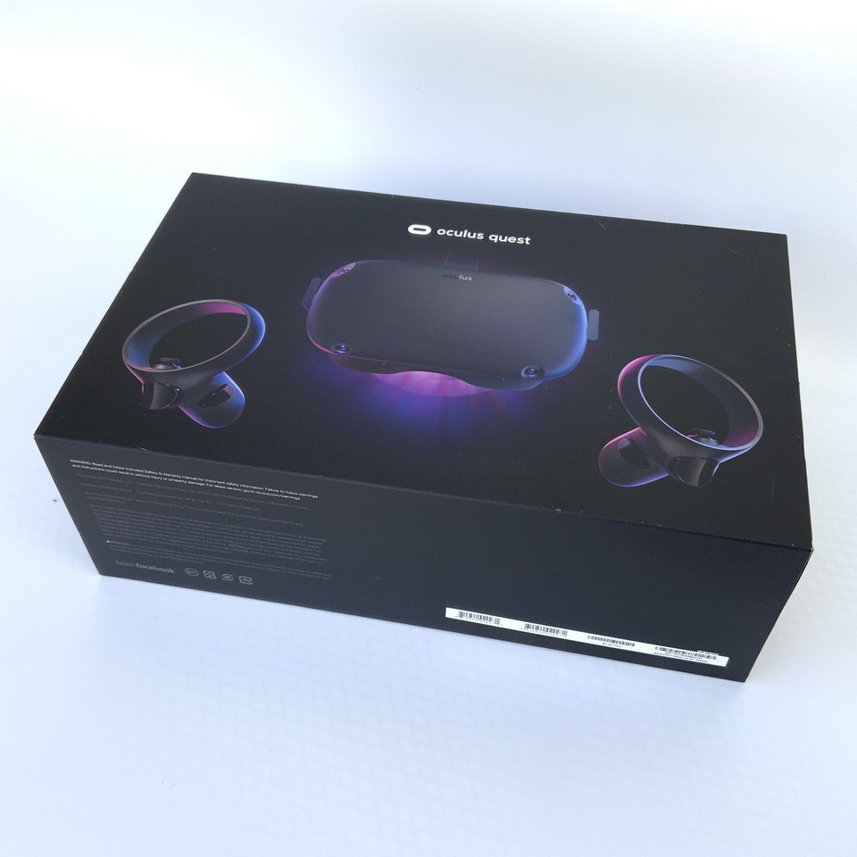 Meta Oculus Quest VR Headset Box Glasses Spacer Gently Used Works Black ...