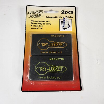 Vintage Magnetic Spare Key Holder Case Hide Key "Key Locker" Slide NEW ...