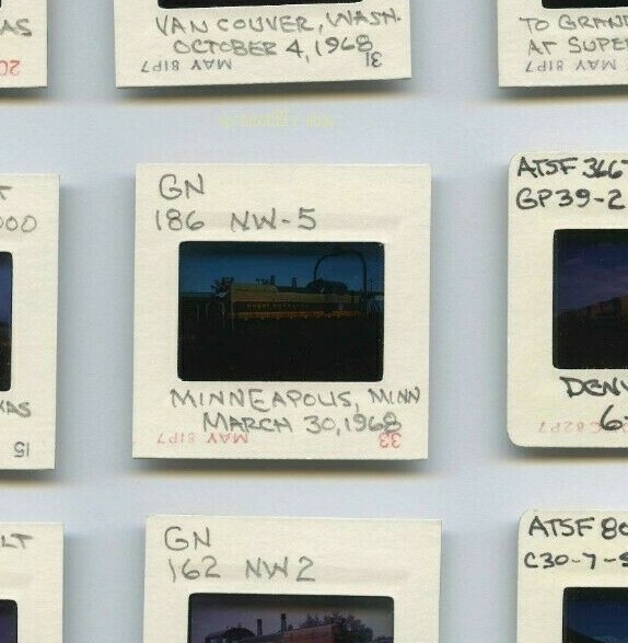 GN Great Northern EMD NW-5 Locomotive #186 - Duplicate 35mm Railroad ...