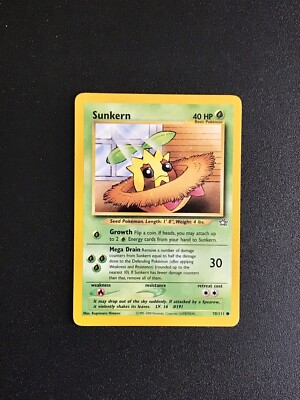 Pokémon TCG Sunkern Neo Genesis Set 78/111 English Unlimited Common NM ...