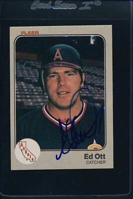 1983 Fleer #98 Ed Ott Angels Signed Auto *27563 | eBay