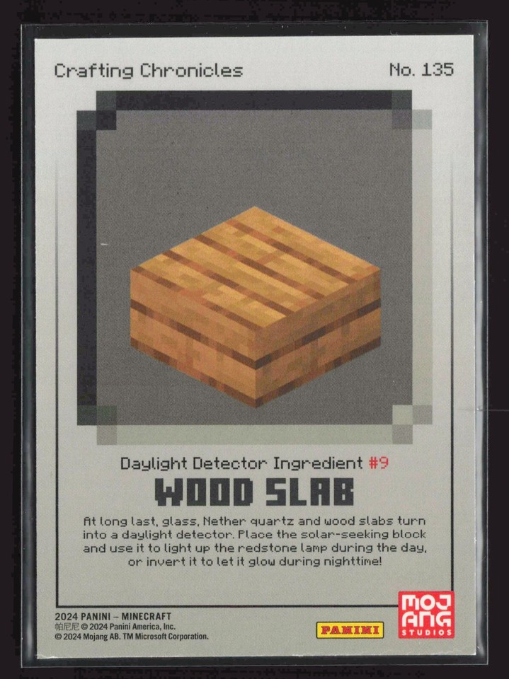 2024 Panini Minecraft - Crafting Chronicles Cubic Foil - #135 Wood Slab ...