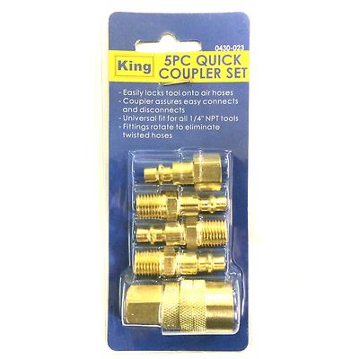 King, 5PC QUICK COUPLER SET, 0430-023, 657807043008 | eBay