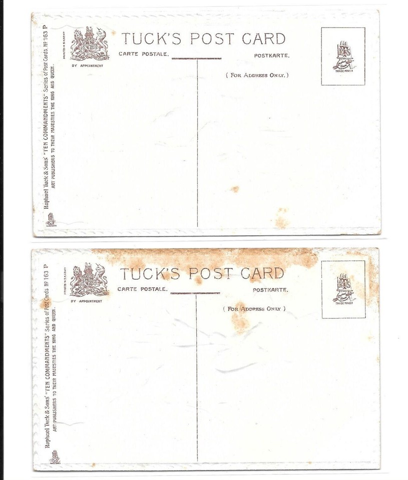 Complete Set Tuck Postcards "10 Commandments" Protestant Series 163P ...