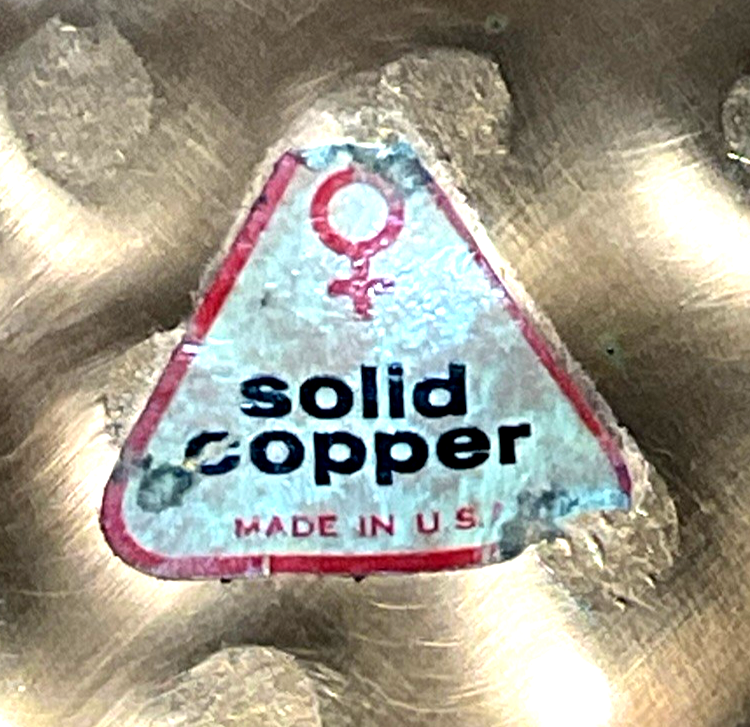 GREGORIAN COPPER ~ Early Solid Copper 17.75" Oval SERVING TRAY w ...