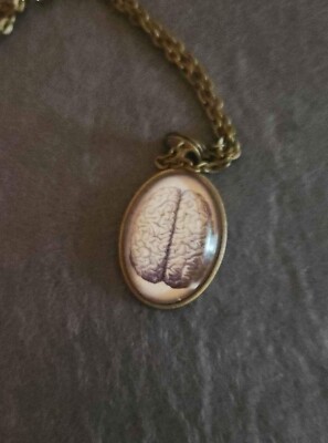 human brain Pendant necklace With A 17 Inch Bronze Chain | eBay