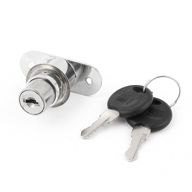 Amico Silver Tone Metal Sliding Door Showcase Cylinder Plunger Lock w ...