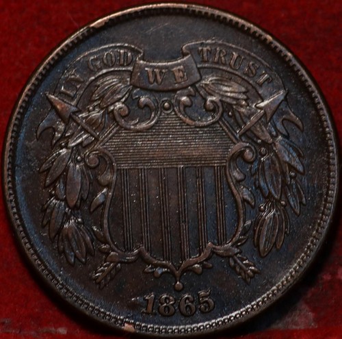 1865 Philadelphia Mint Copper Two Cent Coin | eBay