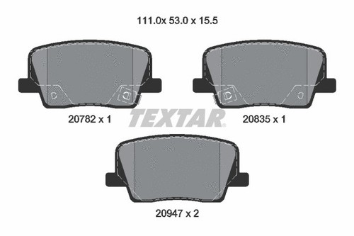REAR BRAKE PAD SET DISC BRAKE FITS: SSANGYONG REXTON 2.2 XDI /2.2 XDI ...
