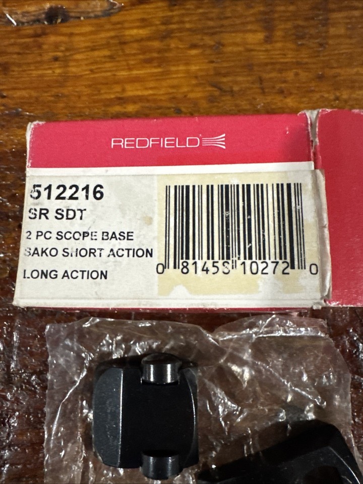 Vintage Redfield 2-Piece Scope Mount Base Sako Short Action SR SDT w ...