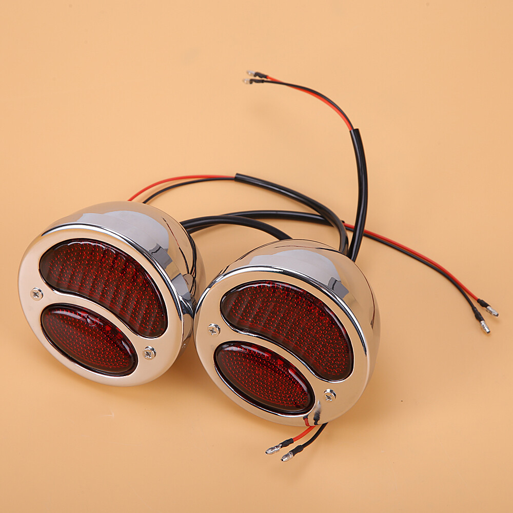 Chrome LED Custom Hot Rat Street Rod Brake Tail Light For Ford Model A ...