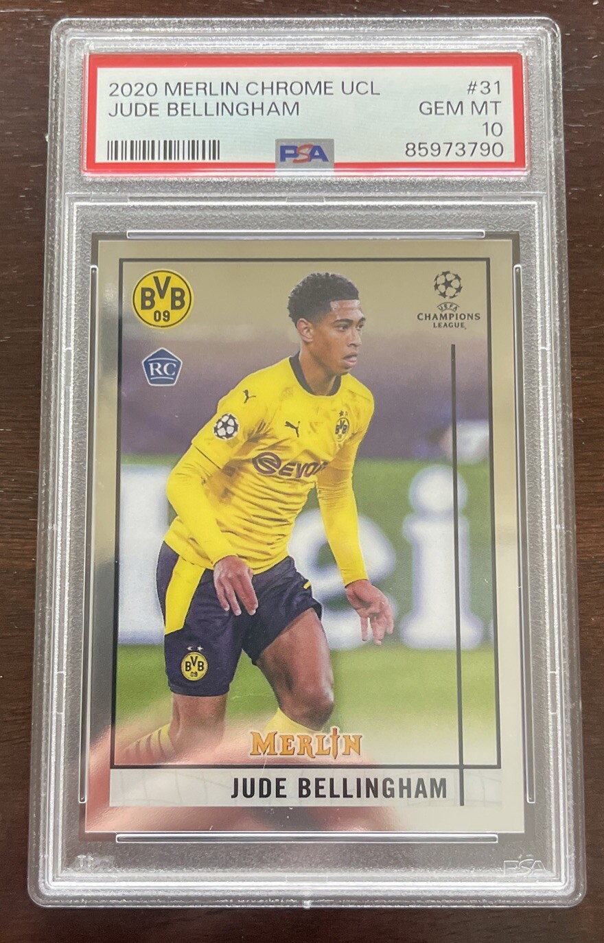 2020 Merlin Chrome UCL Jude Bellingham Rookie Card PSA 10 Low Pop | eBay