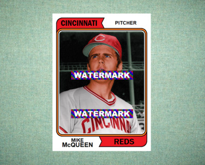 Mike McQueen Cincinnati Reds 1974 Style Custom Baseball Art Card | eBay