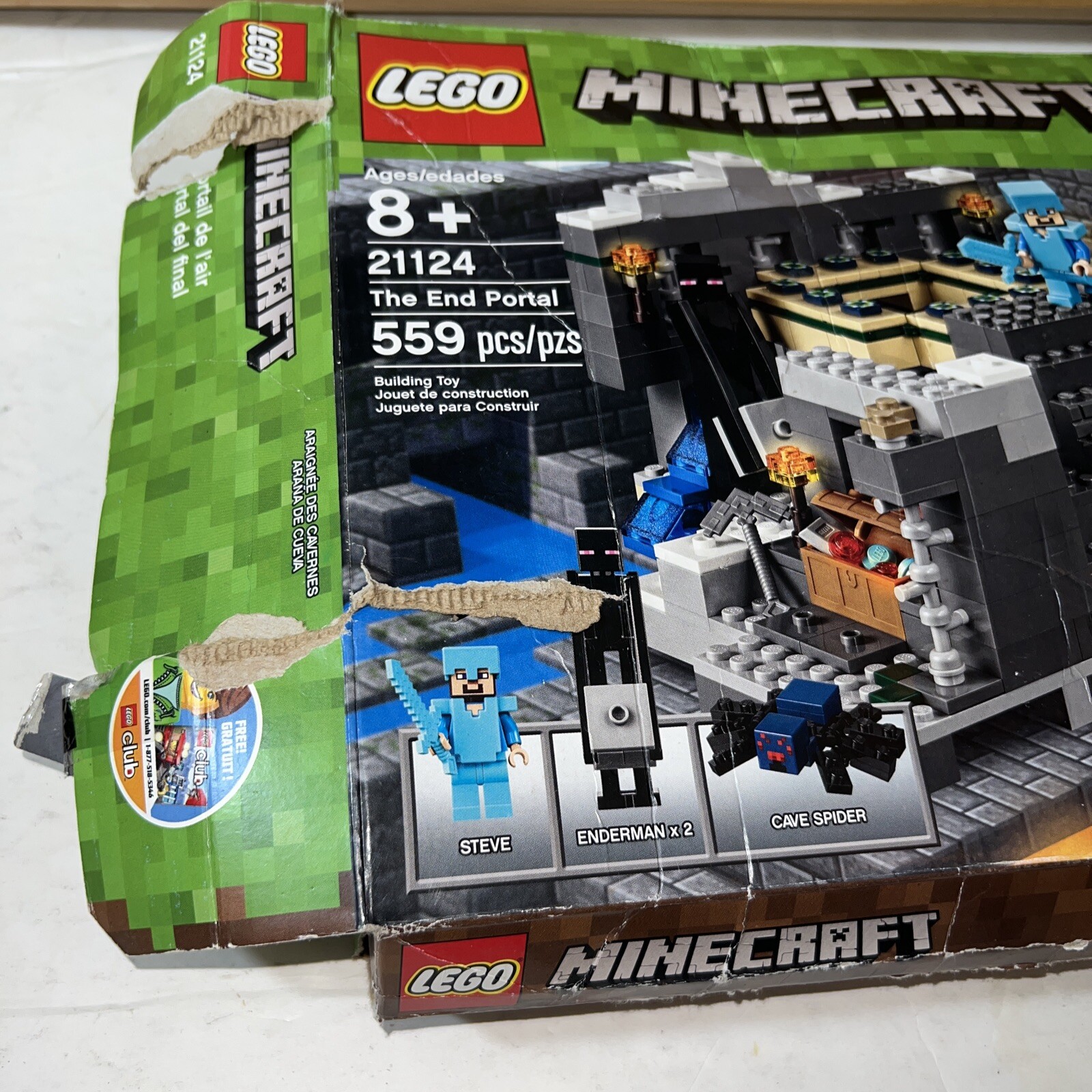 Lego Minecraft 21124 The End Portal Incomplete With Box No Book Sealed ...