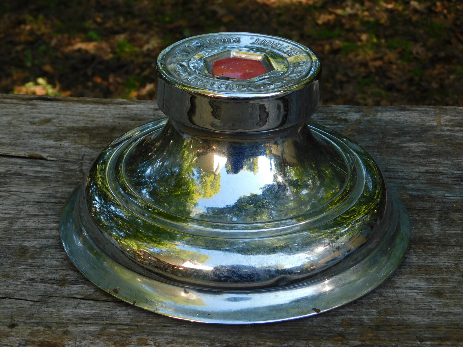 Antique Packard Hub Cap 2-piece Wheel Cover 9 1/8" x 4.75" high Wire ...