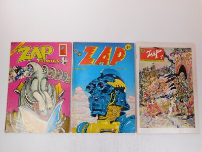 ZAP COMIX Lot - # 6, 7 & 9 - Apex Novelties 1967 - R Crumb Underground ...