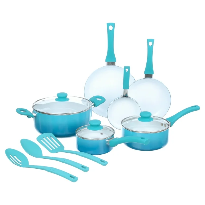 Mainstays MS122010013MD Ceramic Nonstick Aluminum Cookware Set 12 ...