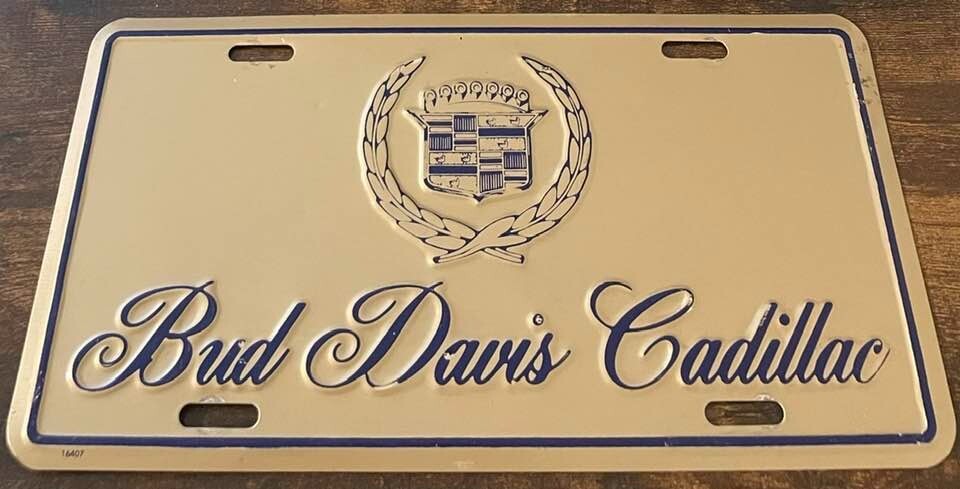 Bud Davis Cadillac Dealership Booster License Plate Memphis Tennessee ...
