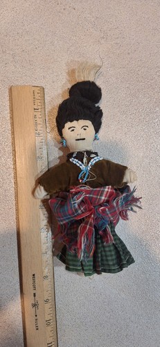 Vintage Antique Native American Beaded Indian Doll Rare Cloth | eBay