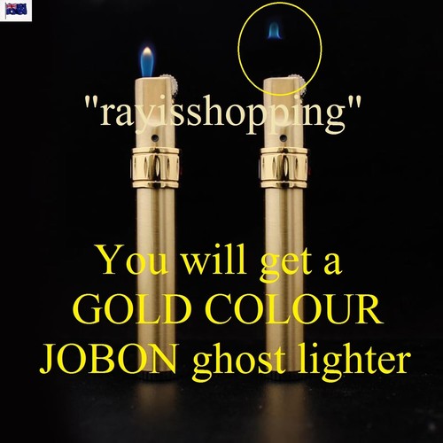 GOLD, JOBON, 1 x SOFT FLAME GHOST LIGHTER, Refillable Butane Flint ...