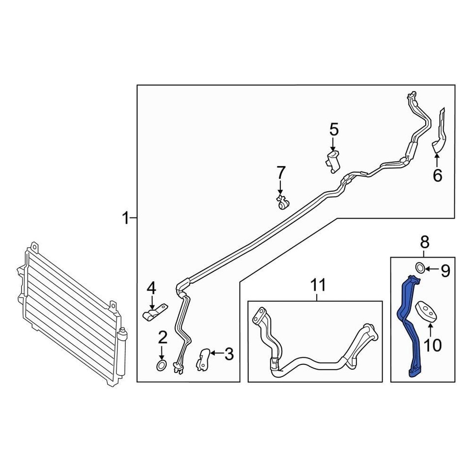For Infiniti QX60 2017-2020 Infiniti 924809PF0A A/C Refrigerant Suction ...