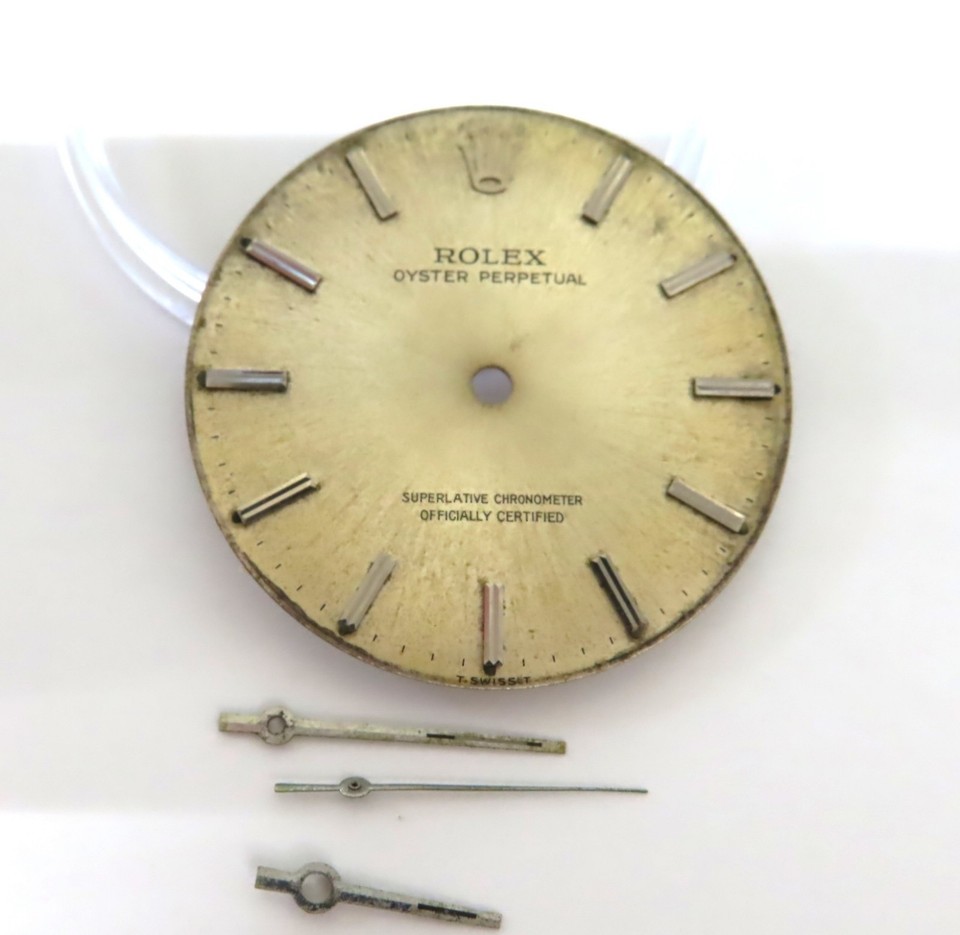 ROLEX VINTAGE DIAL FOR REF 1002 WITH HANDS FAIR CONDITION WILL FIT MOV ...