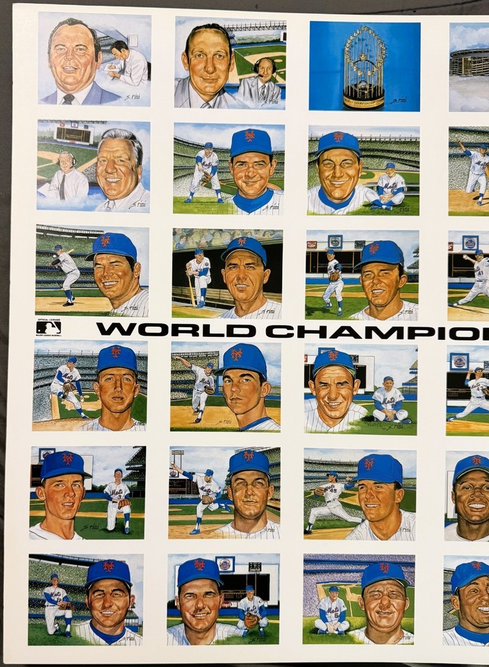 Susan Rini 1969 Miracle Mets Poster 22x17 Vintage Cardstock NOS | eBay
