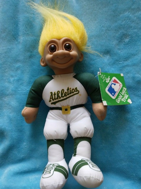 Russ Berrie Good Luck Troll Doll MLB Baseball 1991 Athletics 10" for ...