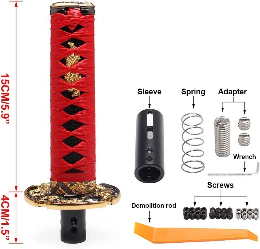 15cm Samurai Sword Automatic Gear Shift Knob Shifter Katana Metal ...