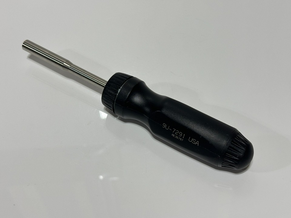 CAT Caterpillar USA Black Hard Handle Ratcheting Screwdriver w/ 5 Snap ...