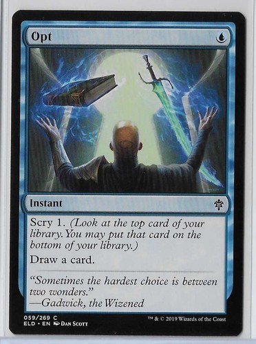 MTG Opt Throne of Eldraine (ELD) Common Magic the Gathering #059/269 Unplayed | eBay