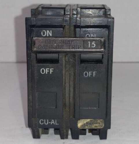 General Electric GE THQL2115 2 Pole 15 Amp 120/240V Plug in Breaker | eBay