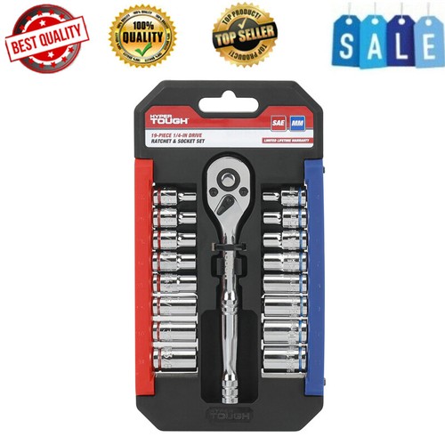 Drive Ratchet Socket Set Remove 19 Piece 1/4 in Reusable Socket Rails ...