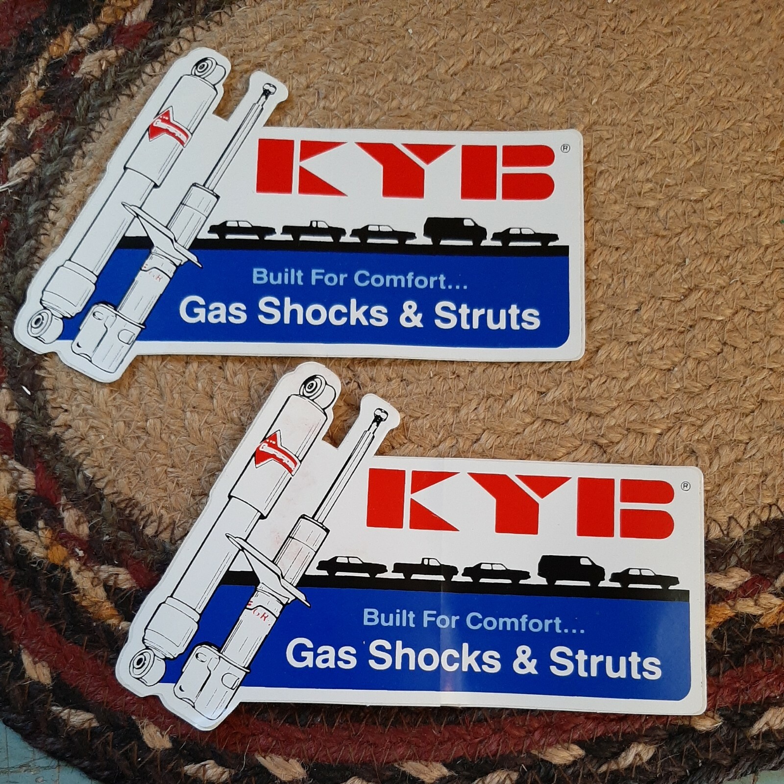 Vintage Lot Of 2 KYB Gas Shocks & Struts Decal Sticker NASCAR NHRA Hot ...